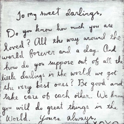 To My Sweet Darlings – Daniel Dry Goods